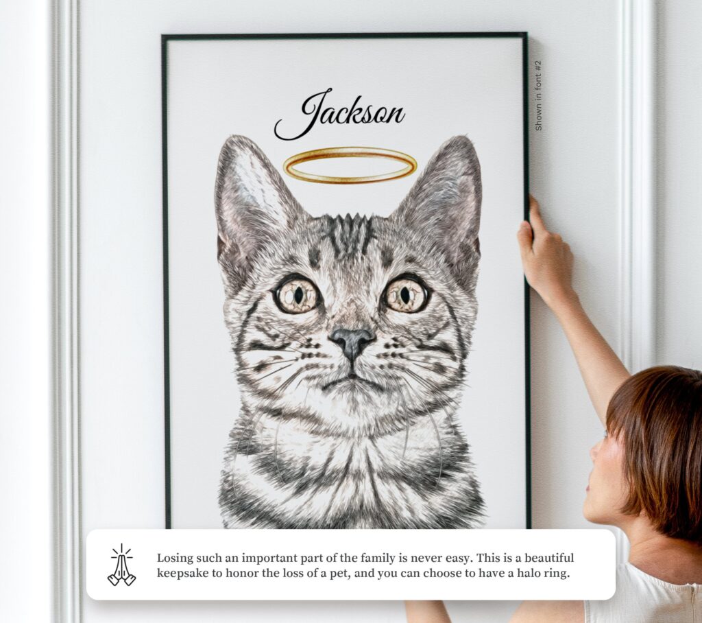 Pet Portrait Custom Sketch Drawing From Photo With Personalized Name ...